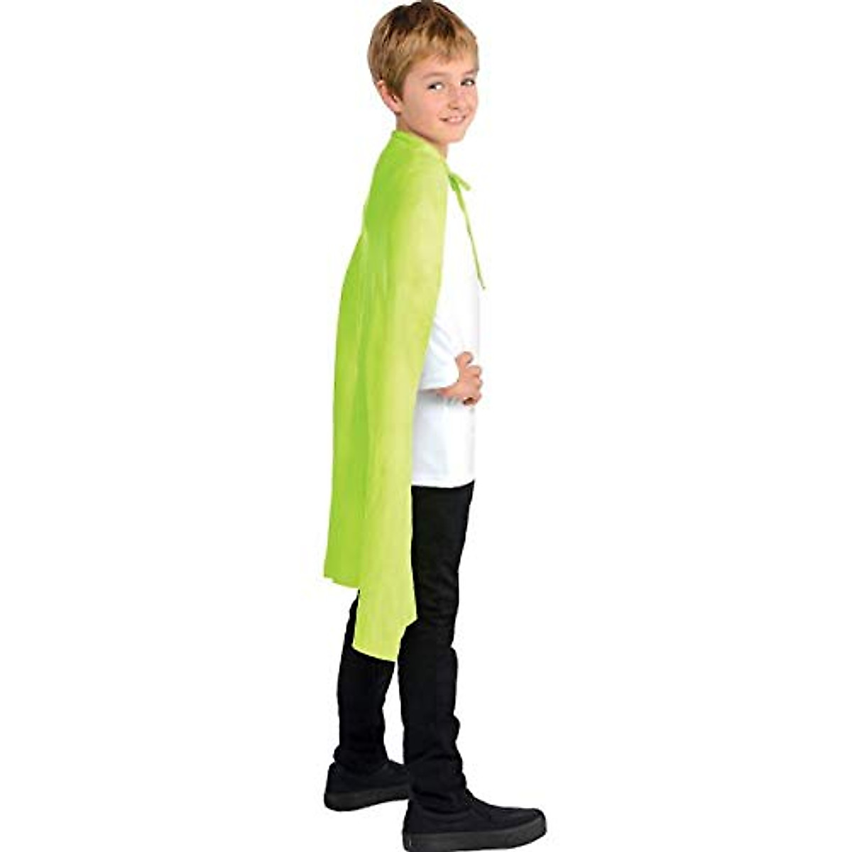 Amscan Solid Color Super Hero Costume 30" Cape, Neon Green