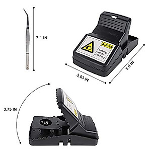 Mouse Trap Reusable,Small Mice Traps with Detachable Bait Cup,Safe and Effective Indoor Mouse Catcher for Gophers, Voles, Mice, and Rats - 8 Pack