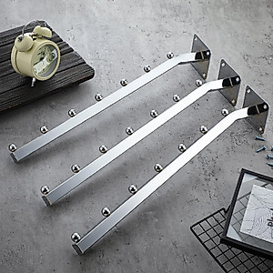 Vesici 10 Pcs 18 Inch 7 Ball Waterfall Hook for Wall Mount Heavy Duty Clothes Hanger Rack Wall Mounted Coat Hooks for Bathroom, Bedroom, Laundry Room Clothing Display