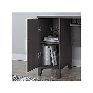 Bush SET001SG Somerset 72-Inch W L-Shaped Desk with Hutch, Storm Gray