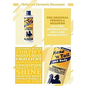 Mane 'n Tail & Body Shampoo for Shiny & MANAGEABLE Hair 12 oz For Horses and Humans