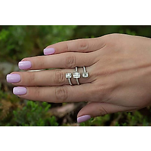 Sterling Silver Spiral Ring - Engagement Ring - Wedding Rings - Wedding Ring - Engagement Ring - Cubic Zirconia Wedding Sets - Bridal Sets Wedding Rings - CZ Engagement Rings - Wedding Ring Sets (8)