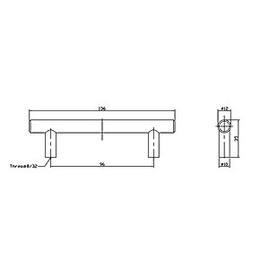 Richelieu Hardware BP20596140 Roosevelt Collection 3 3/4-inch (96 mm) Center-to-Center Chrome Modern Cabinet and Drawer Bar Pull Handle for Kitchen, Bathroom, and Furniture