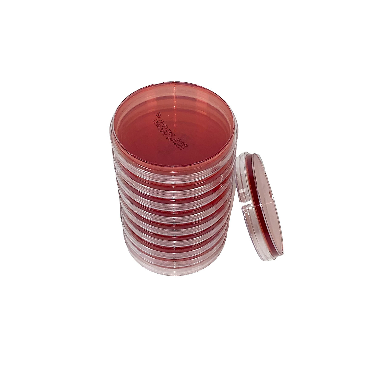 MacConkey Agar (MAC), (10-Pack), Pre-Poured, 15x100mm Petri Plates. Industry Use: Food Safety. for Dectection of E. Coli, Shigella, Salmonella.