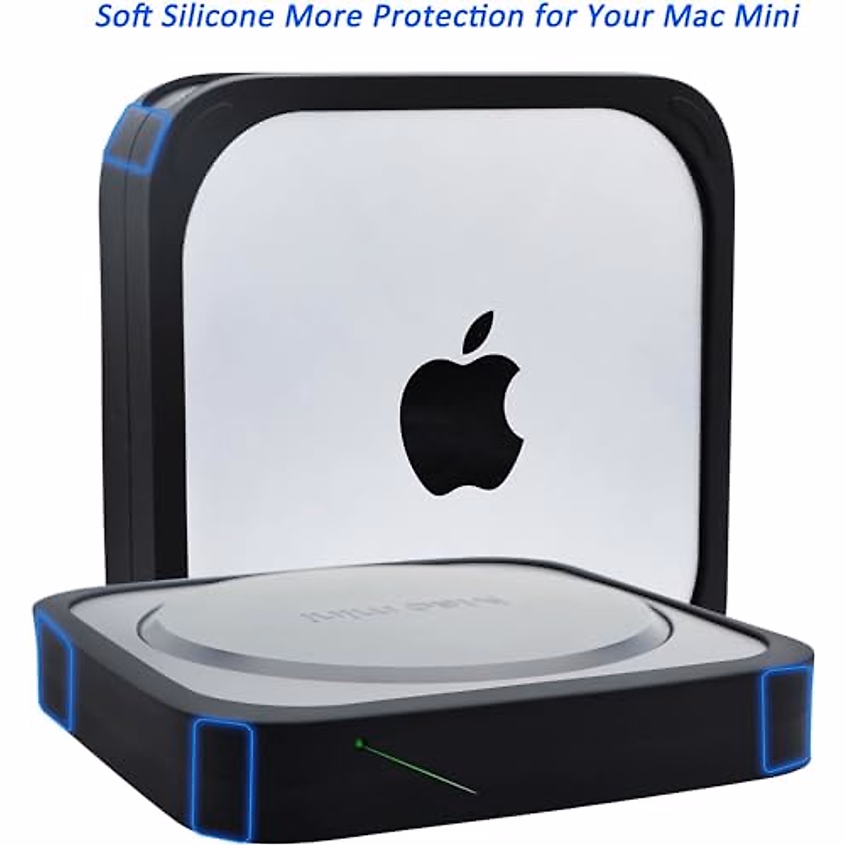 Mini Mount Protection Cover- Soft Silicone Cover for Mac Mini 2010-2023,M1,M2,M2 Pro Scratch Free in Metal Mount Holder(Silicone Coverage)