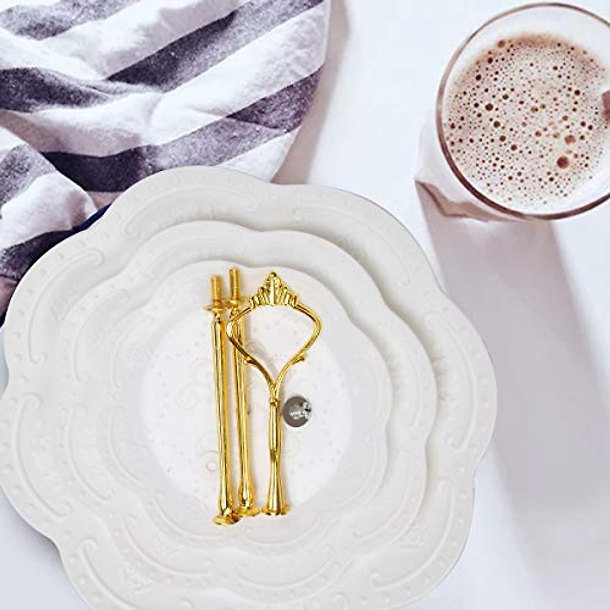 Coitak 3 Tier Cupcake Stand, Plastic Tiered Serving Stand, Dessert Tower Tray for Tea Party, Baby Shower and Wedding (Round)