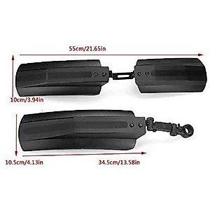 WIROJ BlueSunshine Fat Tire Bike Fenders, 26 inch Snow Bicycle Bike Front Rear Mudguard Cycling Bike Fender for Mountain Bike