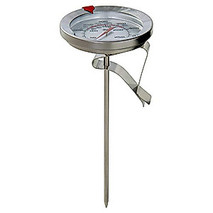 Escali AHC1 Stainless Steel Deep Frying and Candy Thermometer with Pot Clip, 5-Inch Probe with Candy Temperature Zones, NSF Certified