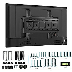 GLWIXY Tilt TV Wall Mount Bracket for Most 32-68 Inch TVs,Universal TV Mount Max VESA 400 x 400mm with Loading Capacity 132lbs, 40 42 43 50 55 58 60 Incn Low Profile Flat Wall Mount TV Bracket