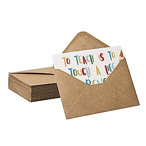 【24 Pack】 Teacher Thank You Cards - Cute Teacher Appreciation Cards in 24 unique Designs- Greeting Card For Teachers Day Card -End of Year Teacher Cards, Thank You Notes To Teachers 4 x 6 inches