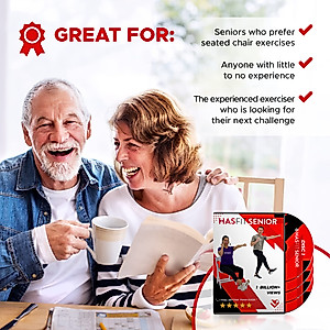 HASfit Exercises for Seniors DVD - 4 Discs - 16 Senior Workouts for Balance, Weight Loss, Flexibility, Cardio, Strength, Yoga Fitness, Seated Chair Exercise For Beginners, Elderly - 3 Programs