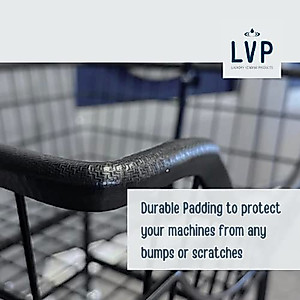 LVP Big Brother Commercial Laundry Cart with Dual Pole Rack 3.25 Bushels (Matte Black Vinyl Anti Rust Coating)