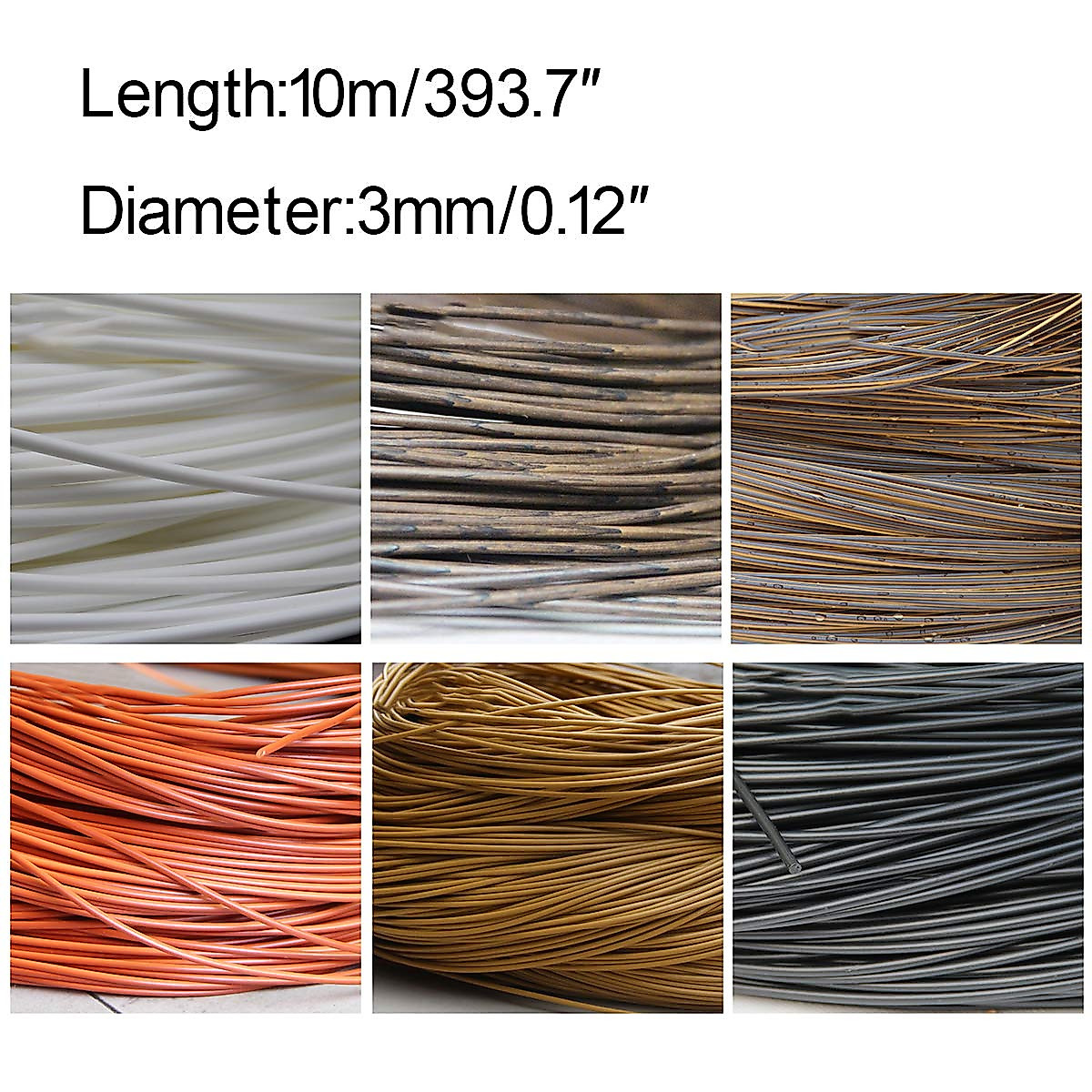 Weriirew 32.8 ft(10m) Synthetic Circle Rattan Polyethylene Plastic Round Rattan Woven for Handmade Repair Fix Wicker Chair Knit, Rattan Table Wicker Furniture, Basket Weaving, DIY Crafts, Dark Coffee