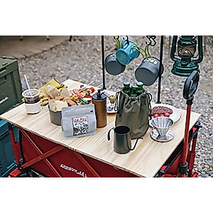 Utility Folding Wagon Garden Carts with Wood Roll Table, Heavy Duty Wagon Shopping Cart for Sports Outdoor Camping Fishing (with Wood Roll Table)