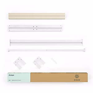 ZINUS Arnav Metal Platform Bed Frame, Wood Slat Support, No Box Spring Needed, Easy Assembly, White, Queen