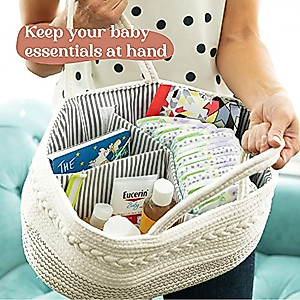 luxury little Diaper Caddy Organizer for Baby Boy and Girl and XXXL Nursery Storage Basket