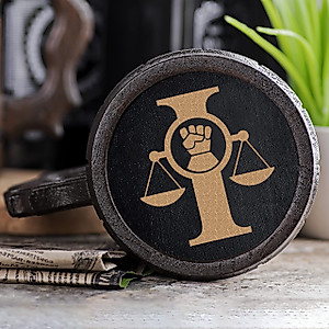 Adeptus Arbites Mug Wooden Beer Stein 17oz Gamer Mug Gift Boyfriend Personalized Anniversary Christmas Birthday Gifts For Gamer Husband Gifts For Him Beer Steins Beer Tankard K733