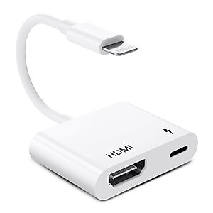 [Apple MFi Certified] HDMI Adapter for iPhone to TV, 1080p HD Digital AV Adapter (No Need Power, Plug and Play), Sync Screen Converter Compatibility with iPhone/iPad/HDTV, Projector, Monitor