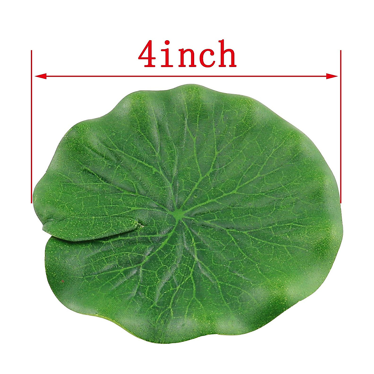 HJ Garden 10Pcs 4Inch Lotus Leaf EVA Water Surface Decoration Artificial Floating Foam Lotus Leaves Artificial Foliage Pond Decor