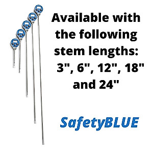 Digital Instant Read Stem (18") Thermometer with Lollipop Head for Food Preparation, Cooking, Baking, Grilling, Brewing