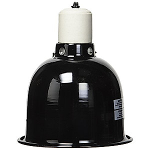 Zoo Med Mini Deep Dome Lamp Fixture with 5.5-Inch Dome, Black