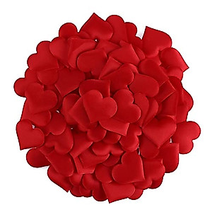 Dzrige 100 Pcs Heart Shaped Petals Love Heart Shaped Sponge Petals Romantic Red Heart Confetti For Party Decoration Handmade DIY Petals Birthday Table Wedding Valentine Day Supplies
