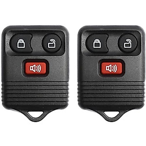 Key Fob Replacement - Keyless Entry Remote Transmitter - Remote Replacement Key Fob for Ford - 3 Button Ideal for Select Ford, Lincoln, Mazda Set of 2