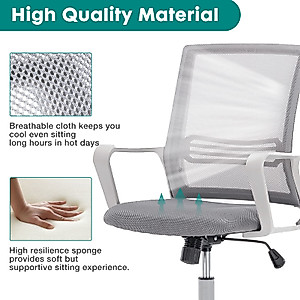 Drafting Chair - Tall Standing Office Desk Chair with Adjustable Foot Ring, Chair with Ergonomic Lumbar Support, Adjustable Height, Breathable Mesh