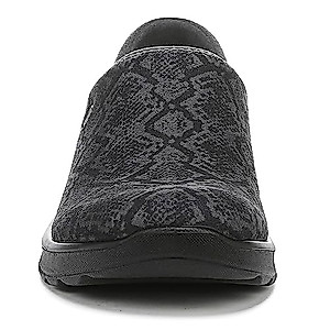 BZees Women's Getaway Slip-On Sneaker, Grey Snake Print, 8.5