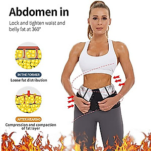 NINGMI Waist Trainer for Women Cincher Corset Waste Timmer Sweat Belt Tummy Control Sauna Workout Girdle Weight Loss Shaper Black