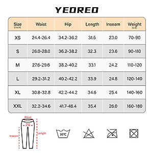 YEOREO Liz Scrunch Workout Leggings for Women High Waisted Butt Lifting V Back Waist Seamless Gym Yoga Leggings Red M
