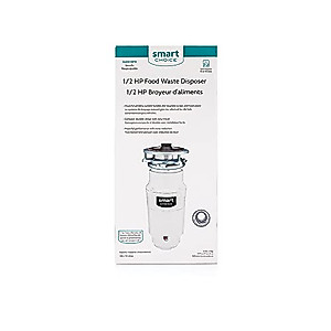 Smart Choice 1/2 HP Direct Wire Garbage Disposal for Kitchen Sinks, White | SC05DISPD1
