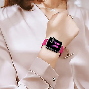 Tighesen Sport Bands Compatible with Apple Watch Band Ultra 2/Ultra SE Series 10/9/8/7/6/5/4/3/2/1 38mm 40mm 41mm 42mm 44mm 45mm 46mm 49mm S/M M/L for Women/Men Silicone iWatch Band