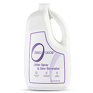 Zero Odor – Litter Odor Eliminator - Patented Molecular Technology - Pet Safe & Works on all types of litter, 64oz Refill