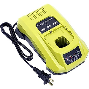 P117 Dual Chemistry Fast Charger Replace for Ryobi 12V-18V Lithium NiCad NiMh Battery Ryobi 18-Volt One+ P102 P108 P189 P197 P103 P105 P107 P190 P191 PBP002 PBP005