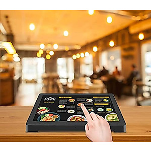 WISEPOCH Android POS System 8" All-in-One Desktop with Android 11, 4GB RAM, 64GB ROM, Desktop Advertising Display, Self-Ordering Kiosk, Cash Register (Black)