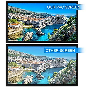 VEVOR Projector Screen Fixed Frame 130inch Diagonal 16:9 Movie Projector Screen 4K HD with Aluminum Frame Projector Screen Wall Mounted for Home Theater Office