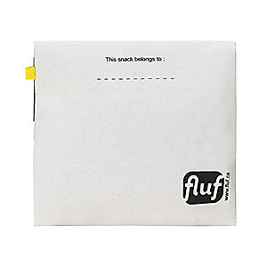 Fluf Flip Snack Sack: Reusable Snack & Sandwich Bag | Organic & Recycled Materials | Tested Food-Safe | Machine Washable (Bread Black)