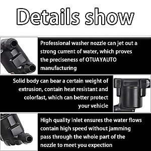 AICEL Wiper Washer Windshield Check Valve, 2 Pcs Car Spray Jet Kit Replacement, Windscreen Wiper Nozzle Connector Check Valve, Replaces OEM #: 85321-28020, Automotive Accessories for Most Vehicles