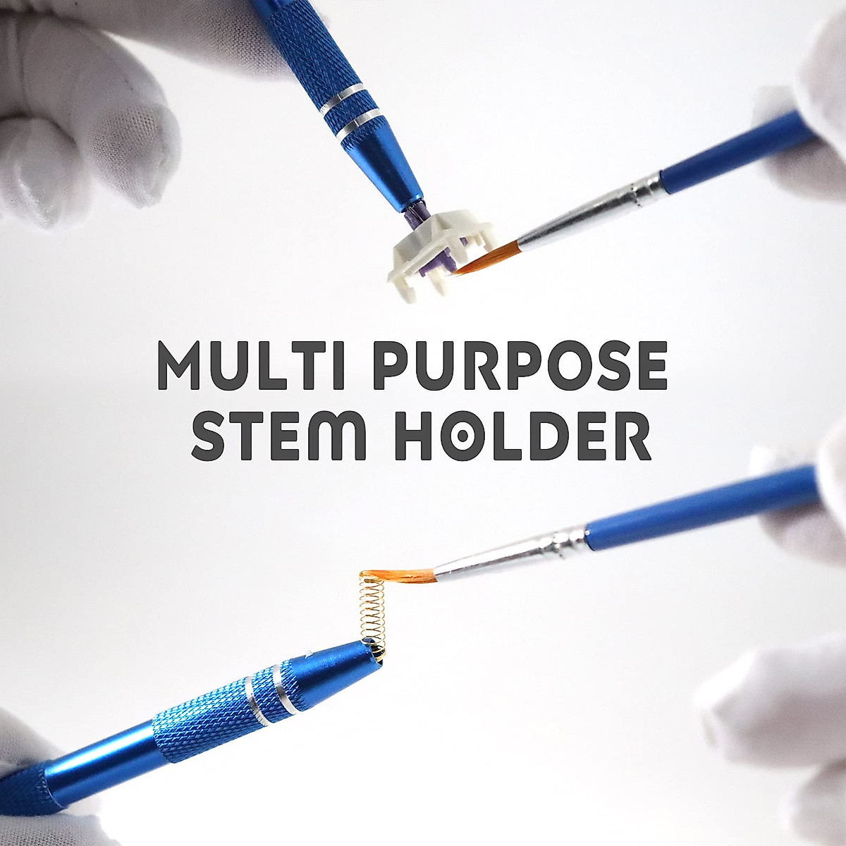 Keyboard Lube Kits 5PCS Contain GPL 205G0 Grease 0.17oz, Stem Holder Keycap Puller Lube Brush, and Switch Puller, Universal Switch Lubricant for Mechanical Keyboard Switches and Stabilizer