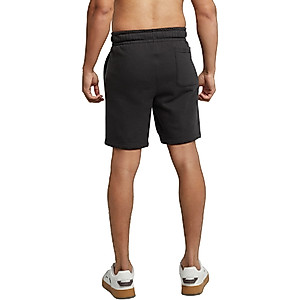 Hanes Men's Originals Sweat, Heavyweight Fleece Shorts with Pockets, 8", Black