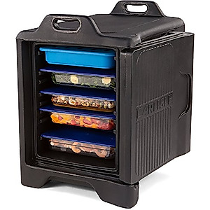 Carlisle FoodService Products XT3000R03 Cateraide Slide N Seal Polyurethane Pan Carrier End Loader, 26-5/8" Height, Black