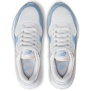 Nike Women's W Air Max System Trainers, White/Pink Bloom-Cobalt BL, 7