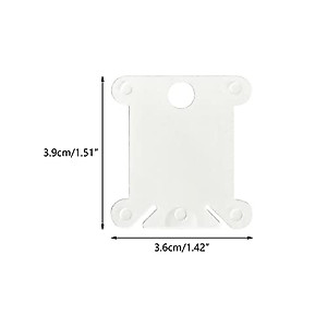 Plastic Embroidery Floss Bobbins, 128 Pcs Thread Friendship Bracelet String Organizer Holder, Embroidery Thread Cards Cross Stitch Bobbin,for Cross Cotton Thread Craft DIY Sewing Storage