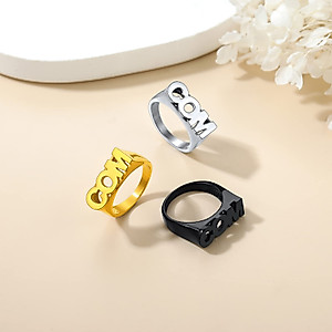 Customized Letter Ring for Women Custom Block Initial Rings