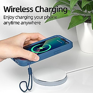 WXR for iPhone 13 Mini case/iPhone 12 Mini case,Soft Silicone Bumper & Crystal Clear Hard PC Back and Hard PC Inner,3in1 Heavy Dropproof Case for iPhone 13 Mini/iPhone 12 Mini 5.4 inch. (Blue)