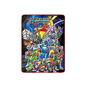 Mega Man X Fleece Throw Blanket | Plush Soft Polyester Cover For Sofa and Bed, Cozy Home Decor, Luxury Room Essentials | Capcom Video Game Gifts For Adults and Kids | 45 x 60 Inches