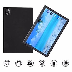 Vikye Android 10 Tablet, 10.1 Display, 8 Core CPU Processor, 6GB RAM 128GB ROM, 2.4G 5G WiFi 4G Network Calling FHD Tablet, Your Ideal Entertainment Center (Black)