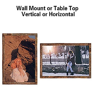 11x17 Frame Vintage Brown Smooth Molding 11x17 Poster Frame, Photo Frame for Wall Hanging, 3 Pack