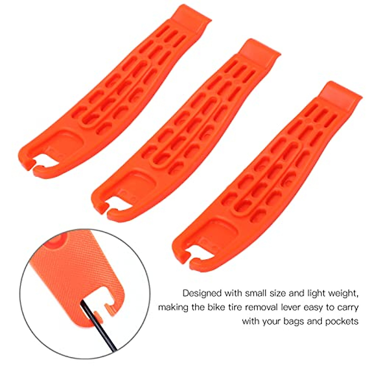 Kadimendium Bike Tire Removing Lever, Bike Tire Levers Enhanced Stability Rust Proof Portable for Road Bike Maintenance